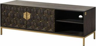 Massivmoebel24 TV-Board Mango 145x45x50 grau ge&ouml;lt diamond 106