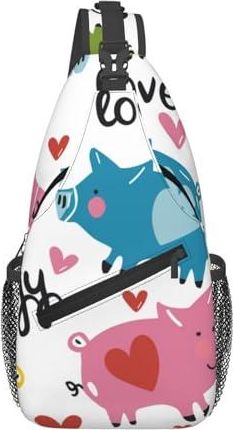 Generic Sac &agrave; bandouli&egrave;re color&eacute; en forme de cochon - Sac &agrave; dos de voyage pour homme - Sac &agrave; dos de randonn&eacute;e