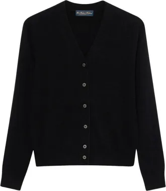Brooks Brothers Femme, Pulls, Noir, Taille: 36 FR Cardigan en cachemire