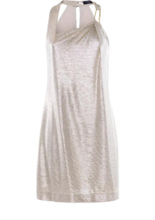 Nenette Femme, Robes, Beige, Taille: 42 FR Mini-robe M&eacute;tallis&eacute;e
