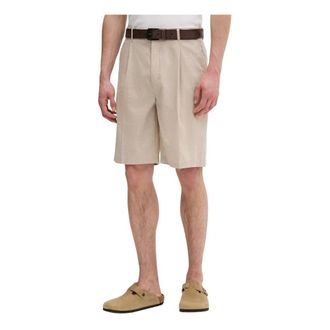Les Deux Reece Leinen Shorts - - Shorts - Herren - Beige - W33