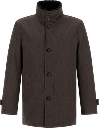 Herno Manteau Au Genou - Marron