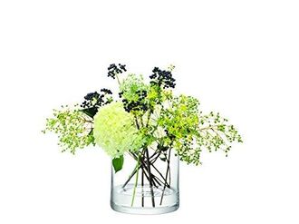 LSA International Column Vase/Kerzenhalter, Glass, Clear, 17 cm x 17 cm x 17 cm