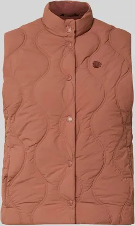 Superdry Steppweste mit Stehkragen und Label-Stitching