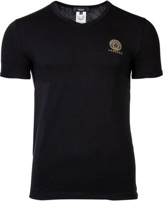 Versace T-Shirt Herren T-Shirt 1er Pack Baumwolle (Packung, 1er Pack)