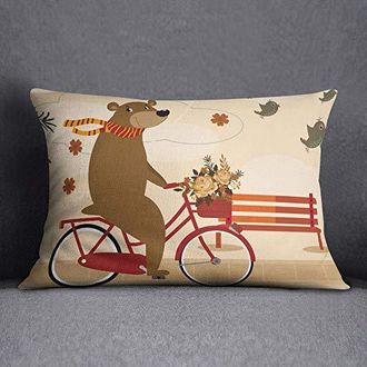 Questo Casa Dekorativer Kissenbezug, Kissenbezug, Heimdekoration, für Sofa, Café, Größe: 35 x 50 cm, entworfen und hergestellt in der Türkiye