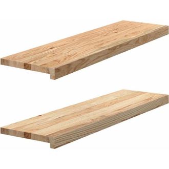 vidaXL Vidaxl - Appuis de fen&ecirc;tre 2 pcs non trait&eacute; 90x25x2 cm bois ch&ecirc;ne massif
