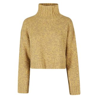 Roberto Collina Cropped turtleneck - - Knitwear - Damen - Gelb - S