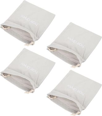 FOMIYES 4 St&uuml;ck F&ouml;nbeutel Kordelzug Aufbewahrungsbeh&auml;lter F&ouml;hnbeutel F&uuml;r Reisen Badezimmer Kordelzug Rucksack F&uuml;r Fitnessstudio Yoga Einkaufen Wandern Hellgra