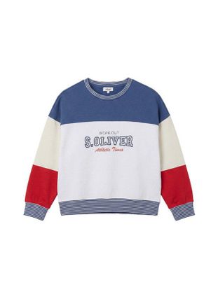 s.Oliver Sweatshirt Sweatshirt s.Oliver x Heidi Klum: Colourblock-Sweatshirt mit Logo