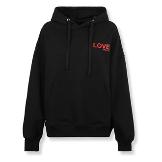 Fiorucci Kissing Angels Love Relaxed Hoodie - - Sweatshirts & Hoodies - Damen - Schwarzk - M