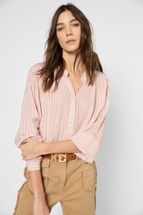 Gerard Darel Blouse fluide &agrave; rayures - UNYKA - Nude