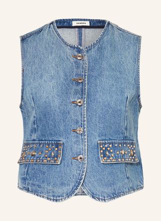Sandro Sandro Jeansweste Mit Nieten blau