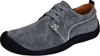 Generic Chaussures de sport et dext&eacute;rieur pour homme - Chaussures plates &agrave; lacets - Chaussures basses en daim - Chaussures de marche r&eacute;tro tendance - Baskets 