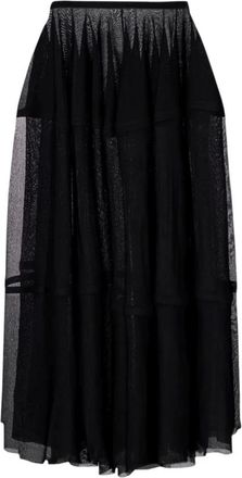 Alaia Femme, Jupes, Noir, Taille: 36 FR Midi Skirt