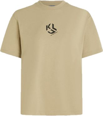 Karl Lagerfeld Womens, Regular Monogram Tee, Regular Fit, Twill, L