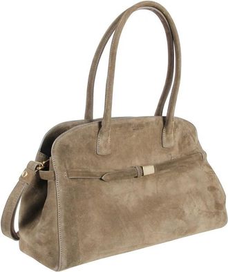Orciani Hobo Bags - Forest Green Suede Tote Bag - Gr. unisize - in Braun - f&uuml;r Damen