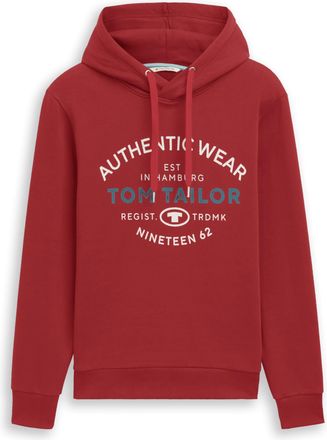 Tom Tailor Herren 1049338 Basic Hoodie Sweatshirt, 12830-Samba Red, 3XL