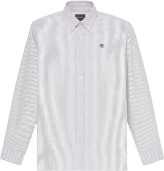Timberland Chemise droite &agrave; rayures &agrave; logo brod&eacute; en coton