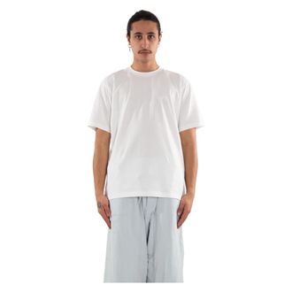 Yohji Yamamoto Regular Tee mit tonalem Logo - - Tops - Herren - Wei&szlig; - S