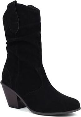 Generic Bottines Femme Style Western Bout Rond Talons Carrés avec Boucle Fermeture Durable Antidérapantes Confortables Enfilables Élégantes Chaussures Soirée,