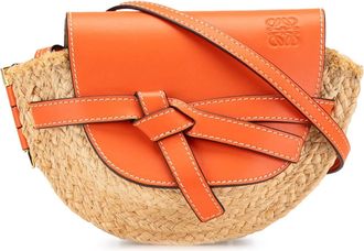 Loewe Hobo Bags - Mini Raffia Gate Crossbody - Gr. unisize - in Braun - für Damen