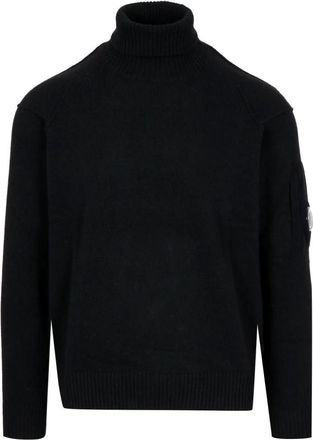 C.P. Company C.p. Company, Homme, Pulls, Noir, Taille: S Lambswool GRS Turtleneck Sweater
