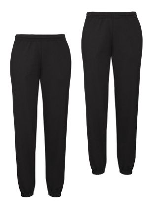 Fruit Of The Loom Jogginghose FRUIT OF THE LOOM, Herren, Gr. 3XL, N-Gr, schwarz, Sweatware, Obermaterial: 80% Baumwolle, 20% Polyester, unifarben, lang, Hosen Joggingho