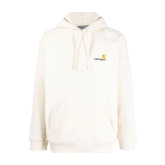 Carhartt Work in Progress Hooded American Script Sweatshirt - - Sweatshirts & Hoodies - Herren - Beige - XL