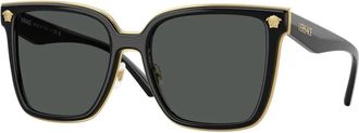 Versace Stylische Sonnenbrille mit dunklen Gl&auml;sern - - Accessories - unisex - Schwarzk - 58 MM
