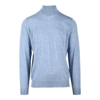 FILIPPO DE LAURENTIIS Homme, Pulls, Bleu, Taille: M Pull col roul&eacute; en laine m&eacute;rinos