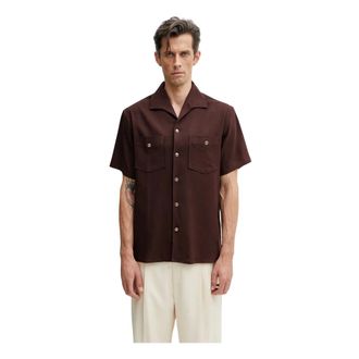 Dr&ocirc;le de Monsieur Short Sleeve Chemises - Homme - Chemises - Brun - Taille: XL