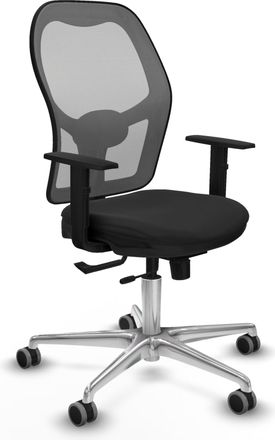 Piqueras y Crespo B&uuml;rostuhl mit 1D-Armen, h&ouml;henverstellbare Lendenwirbelst&uuml;tze, ausgestattet mit Syncro/Traslack und eingespritztem Schaum. Mit Rollen von 65 mm, Parket