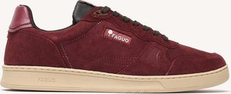 Faguo Baskets en cuir nubuck bordeaux