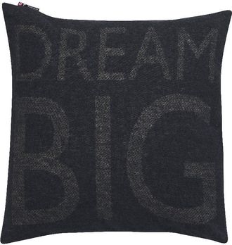 David Fussenegger Kissenh&uuml;lle Dream Big 50x50cm Kissenbezug aus Recycling-Baumwolle nachhaltig produziert &Ouml;koTex100 GRS Made in Austria Farbe Anthrazit