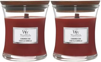 Woodwick mittelgro&szlig;e Duftkerze im Sanduhrglas mit knisterndem Docht | Cinnamon Chai | Brenndauer bis zu 20 Stunden (Packung mit 2)