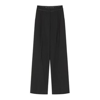 Forte_Forte Wide Hosen - - Trousers - Damen - Schwarzk - S
