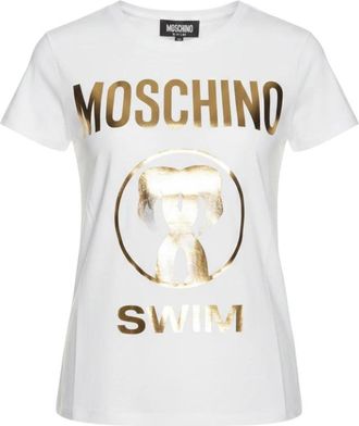 Moschino Femme, Tops, Blanc, Taille: 42 FR T-Shirt A1906