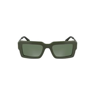 Calvin Klein Acetate Rectangle Sonnenbrillen - - Accessories - Damen - Gr&uuml;n - ONE SIZE