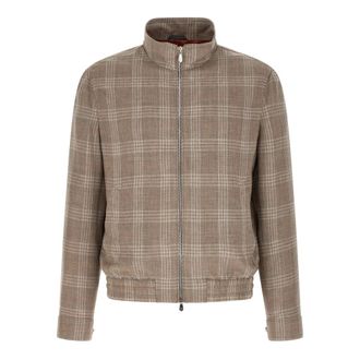 Brunello Cucinelli Tartan Outerwear Jacket - - Jackets - Herren - Braun - XL