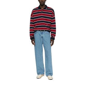 Rhude Homme, Tops, Rouge, Taille: M Pull Polo Ray&eacute;