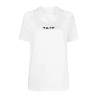 Jil Sander Logo T-Shirt - - Tops - Damen - Wei&szlig; - S
