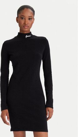 Guess Kleid für den Alltag V5BK04 KCBF1 Schwarz Slim Fit