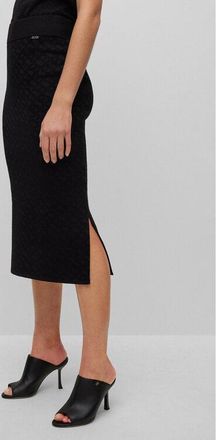 HUGO BOSS Bleistiftrock 50493889 Schwarz Slim Fit