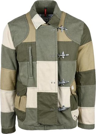 Fay Homme, Vestes, Multicolore, Taille: XS Mamo Giaccone Patchwork