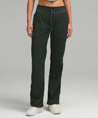 lululemon Dance Studio Hose mit mittelhohem Bund Volle L&auml;nge f&uuml;r Frauen - Gr&ouml;&szlig;e 12 in Legacy Green