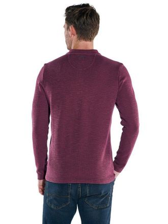 Engbers Langarm-Poloshirt Herren Langarmshirt mit Polokragen, Magenta