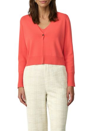 s.Oliver Kurzer Feinstrick-Cardigan aus Viskosemix mit Knopf