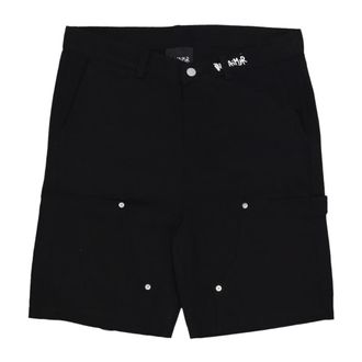 Disclaimer Schwarze Logo Kurze Hose Baumwolle - - Shorts - Herren - Schwarzk - L