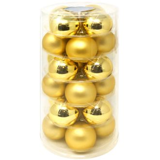 Com-Four 24x Weihnachtskugeln, Christbaumkugeln aus echtem Glas f&uuml;r Weihnachten, Baumschmuck f&uuml;r den Christbaum, &Oslash; 6 cm